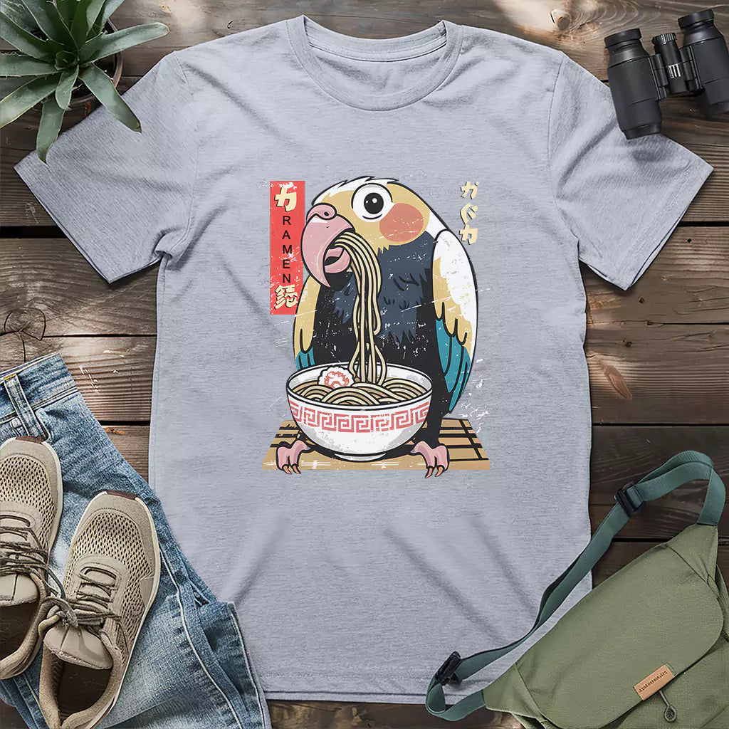 Japanese Parrot Eating Ramen T-shirt – BirderyTees